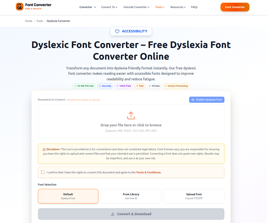 Dyslexic Font Converter | Dyslexia Font Converter - Free Online