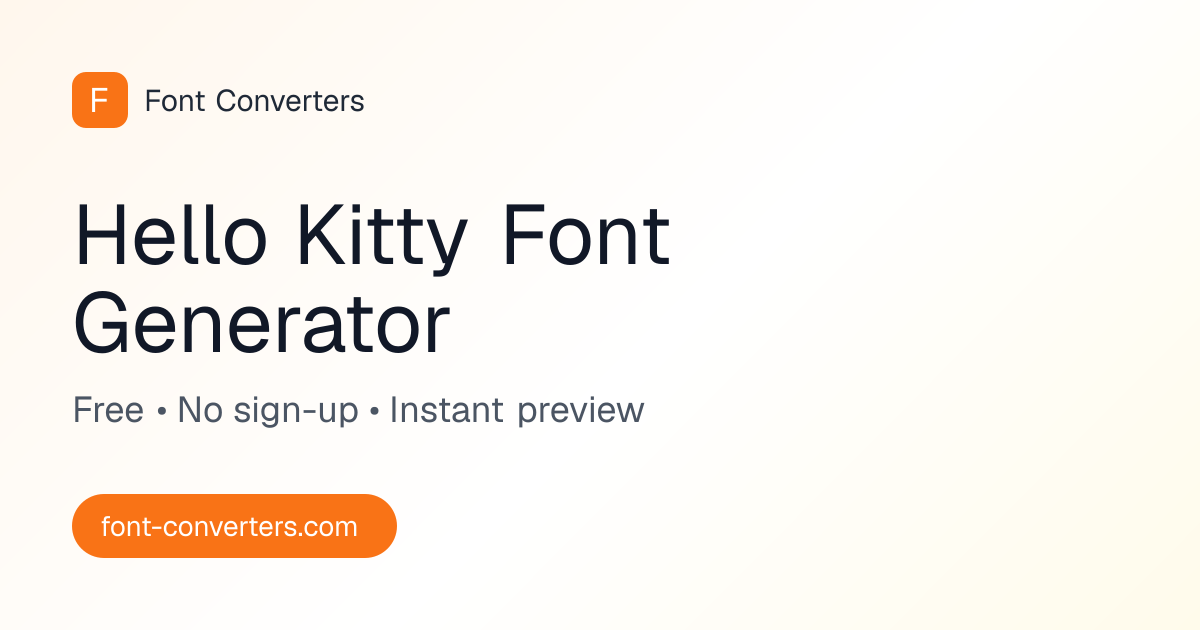 Hello Kitty Font Generator – Free Online Hello Kitty Font Generator
